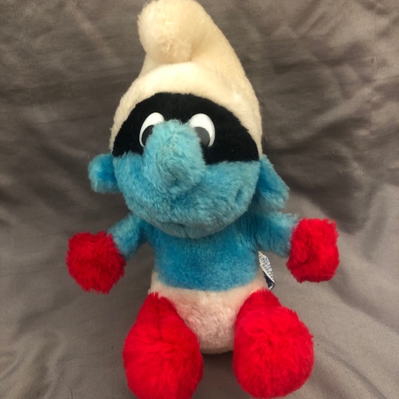 Toys | Vintage 1983 Peyo Masked Smurfer Smurf Plush | Poshmark